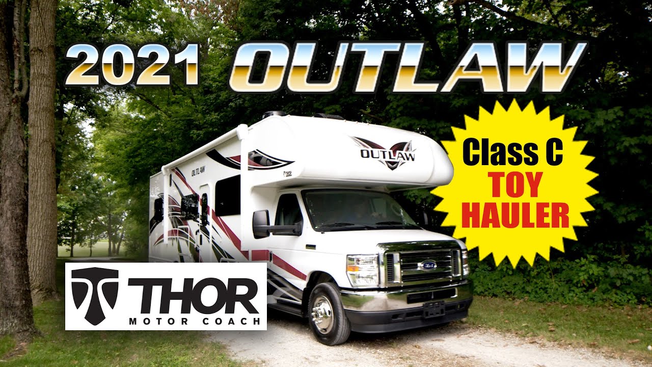 MAXIMUM FUN! 2021 Thor Outlaw Class C Toy Hauler Motorhome. - YouTube