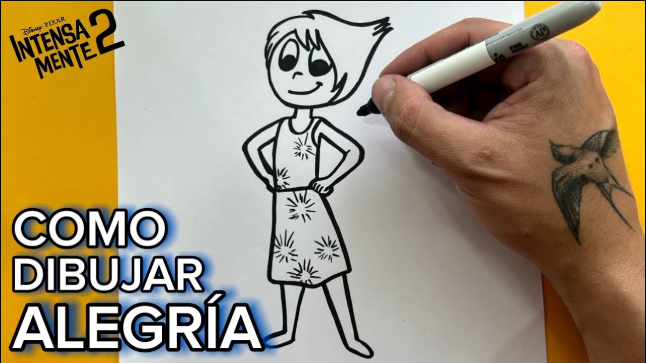 🟢 Como dibujar a ALEGRÍA de Intensamente 🟢 / How To Draw JOY Inside Out ...