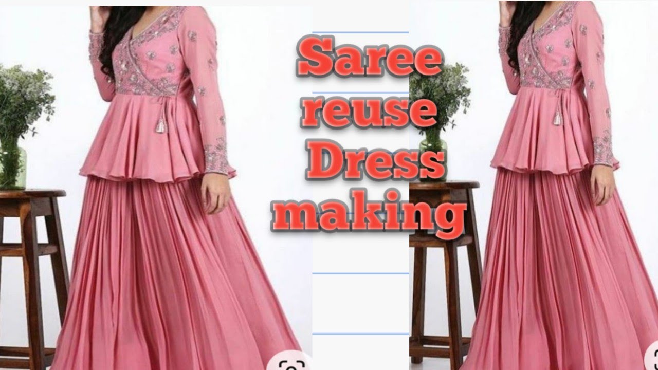 saree reuse outfit making - 2 | Mind blowing saree reuse ideas ...