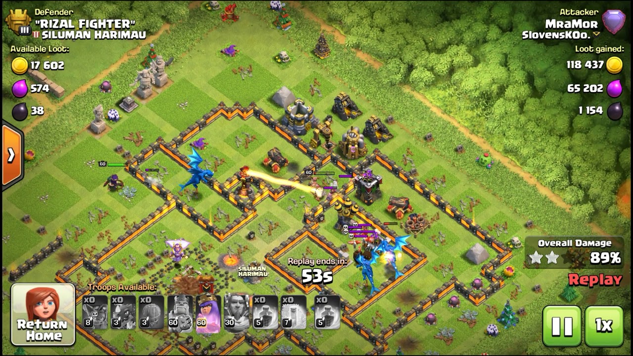 COC multiplayer battle draw ....impossible situation - YouTube