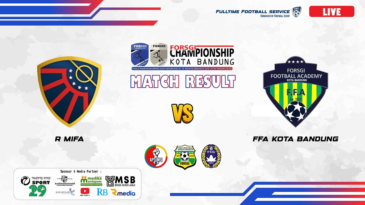 R MIFA (1) vs (0) FFA KOTA BANDUNG - GOLD KU-2013 | FORSGI CHAMPIONSHIP ...