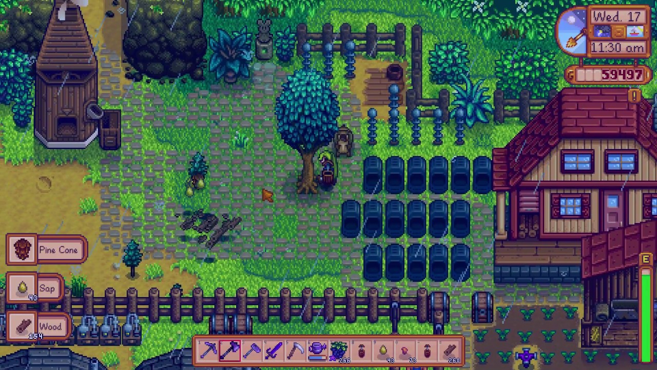 My tree tapping farm is dead - Stardew Valley 1.3 Beta - YouTube