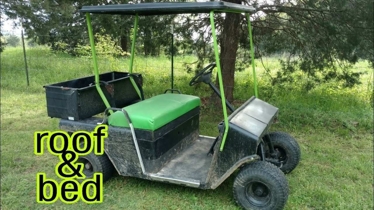 Predator 212 converted golf cart, fabricating a bed and top re-install ...