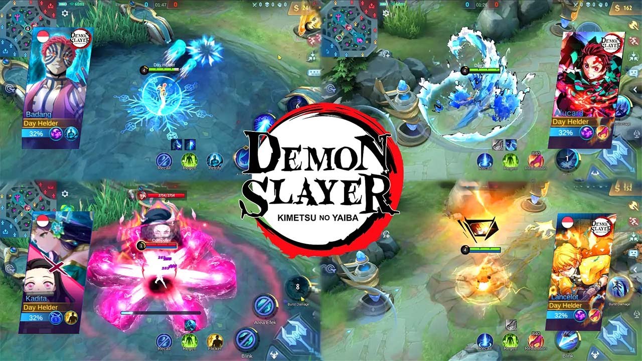 Skin de Demon Slayer: Kimetsu no Yaiba Gameplay Mobile Legends: Bang ...