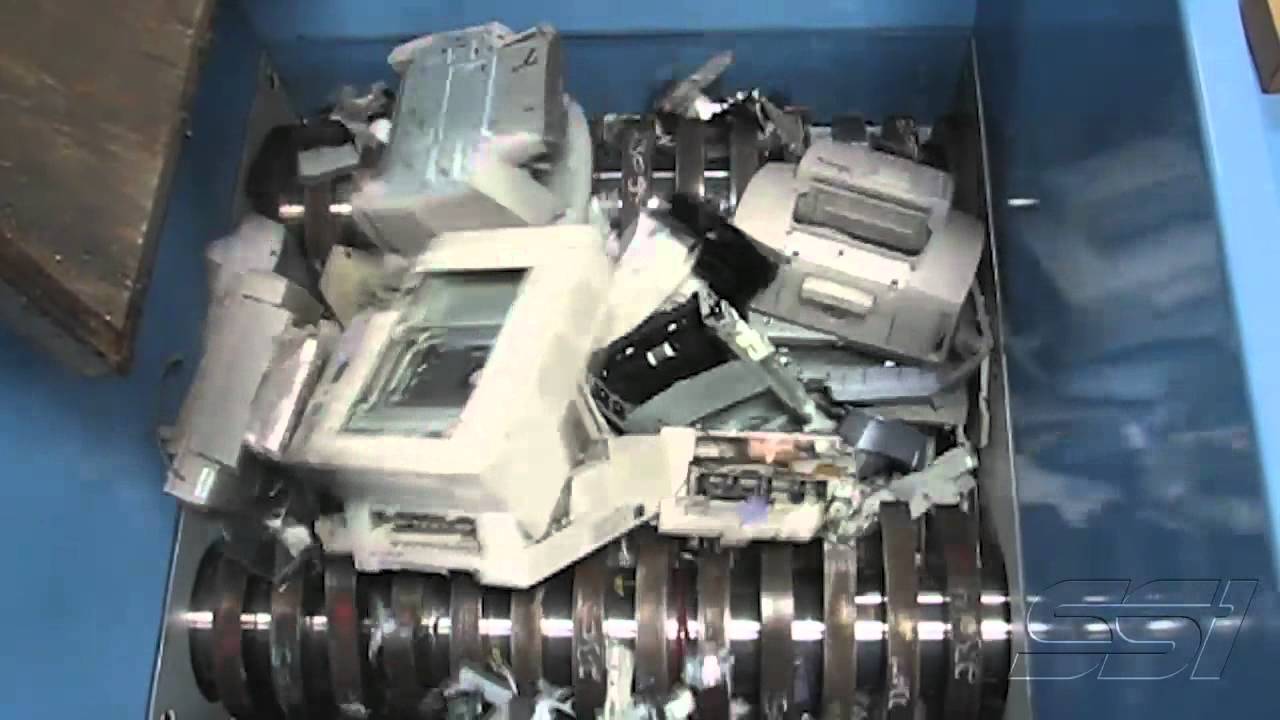 E-Scrap Shredding: Printers (Q) - YouTube