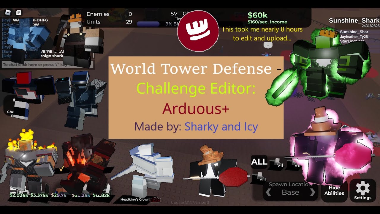 Challenge Editor: Arduous+ (Made by Icy and me!) || [Roblox] World ...
