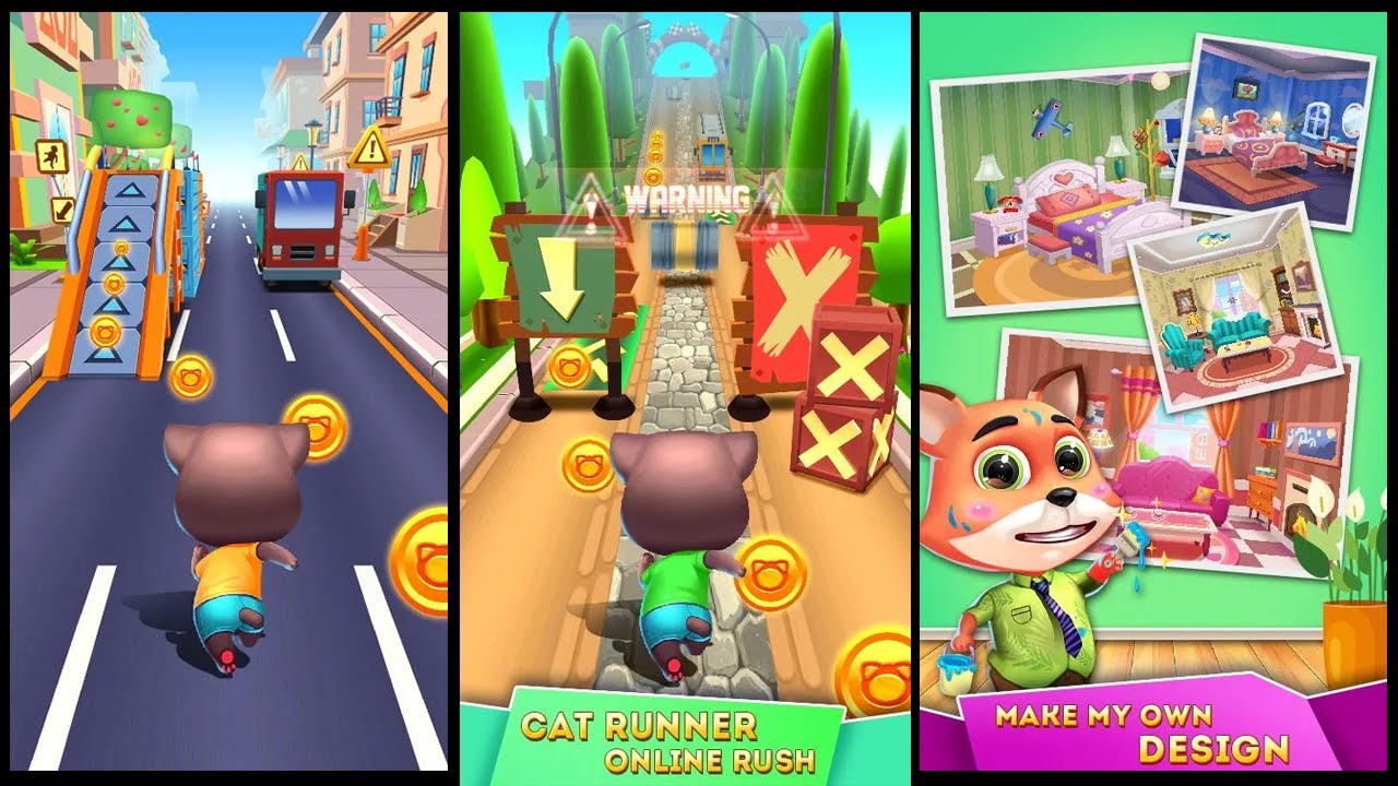 Best Action Game Mobile Cat Runner: Decorate Homecat runner Android ios ...