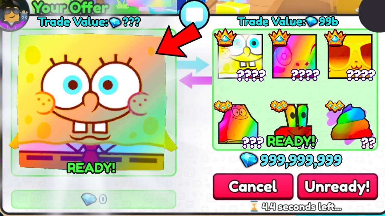Trading *Rainbow* Titanic SPONGEBOB SQUAREPANTS for THIS.. 🌈🧽(Pet ...