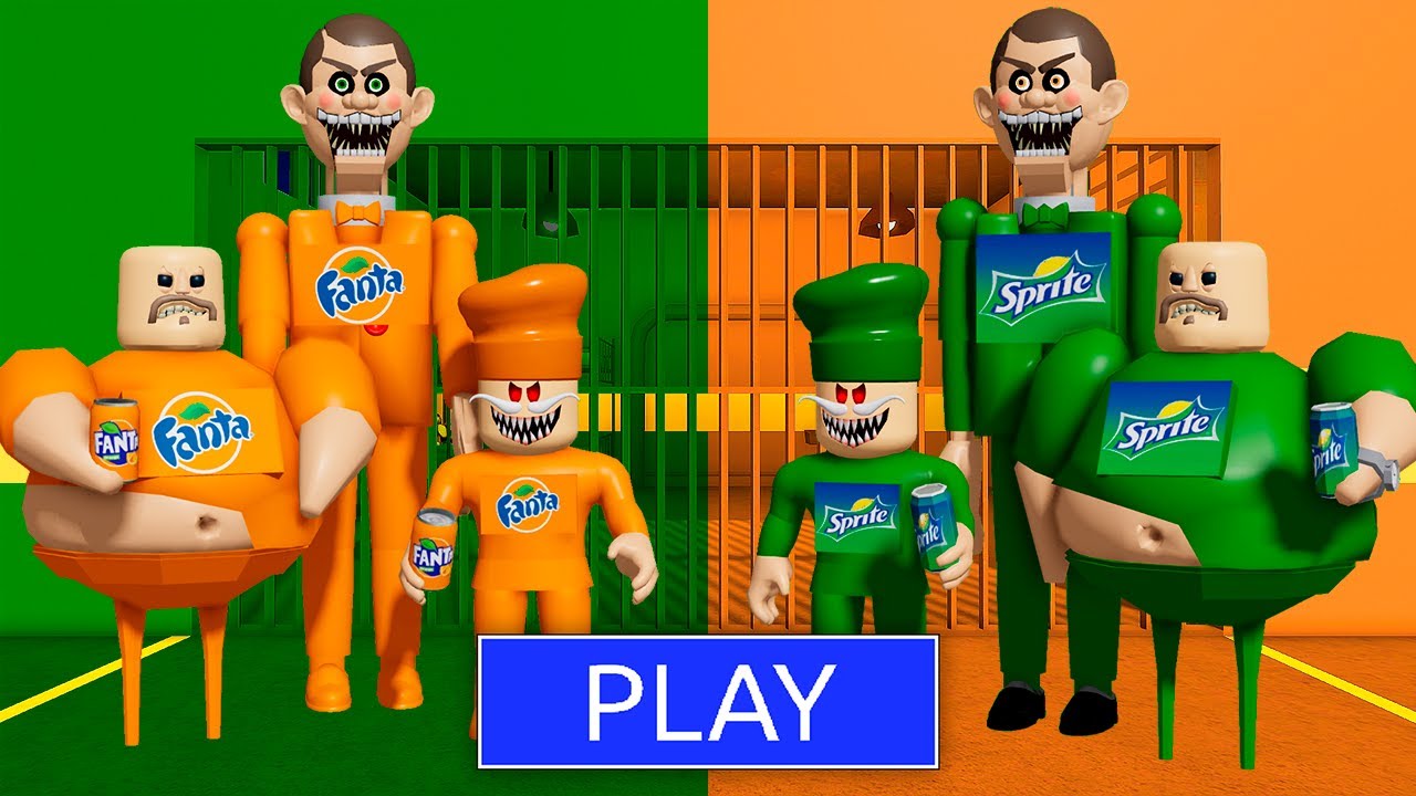 SPRITE FAMILY BARRY Vs FANTA FAMILY in BARRY'S PRISON RUN! New Scary ...