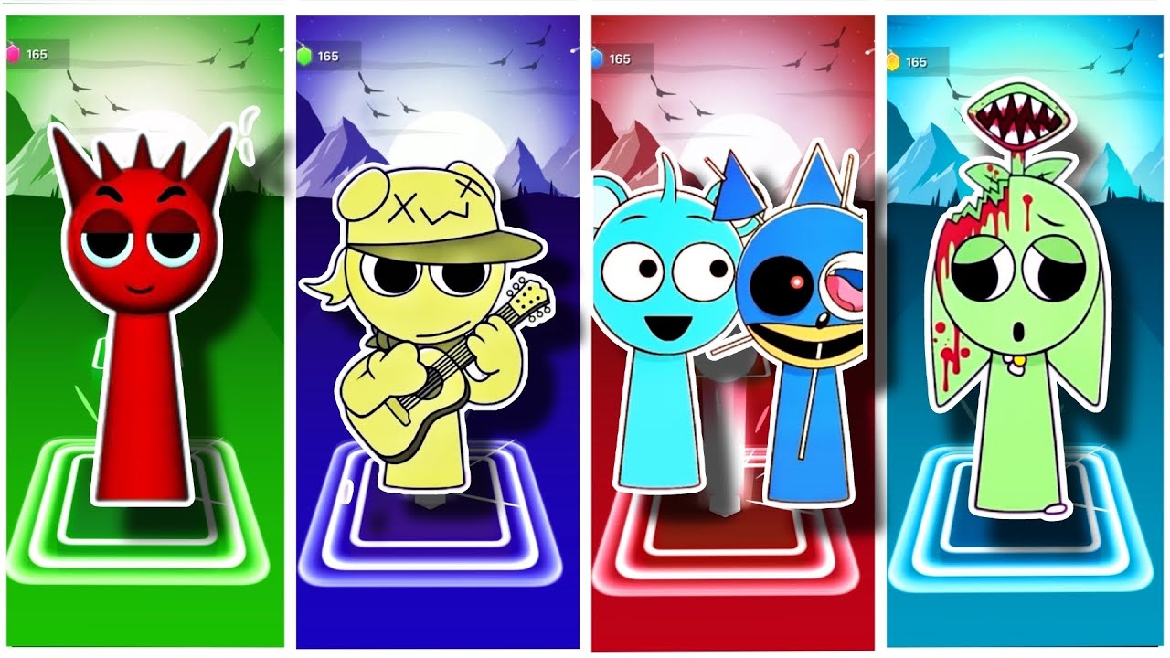 SPRUNKI Incredibox - Horror Skunk: four characters🎶 Dan animation🔥Tiles ...