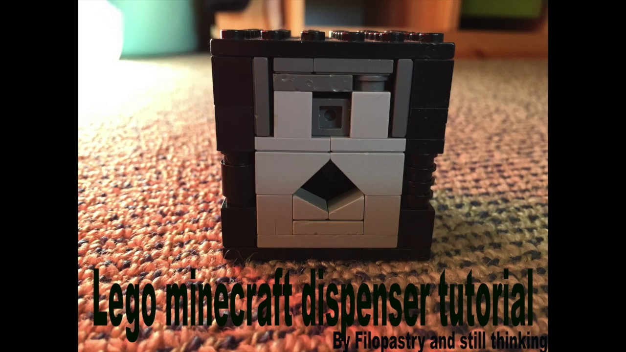 Lego minecraft dispenser tutorial - YouTube