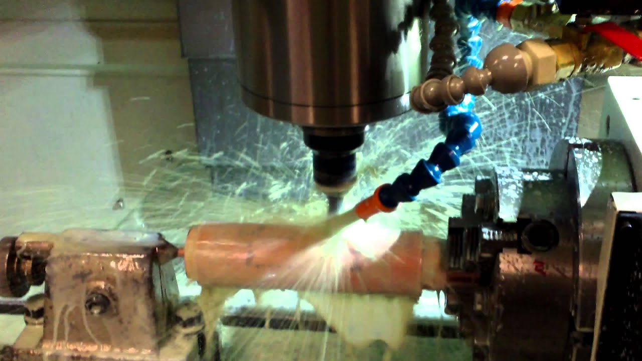 Starting my 1st 4th axis program on the Hurco VM20 - YouTube