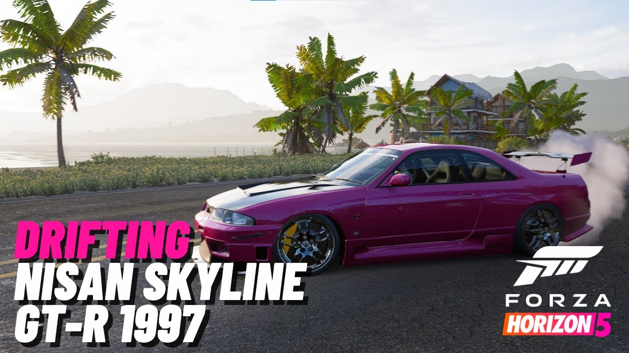 Drifting Nisan Skyline GT R 1997 - Forza Horizon 5 - YouTube