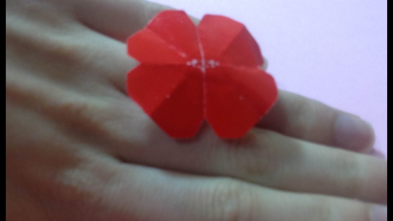 Origami Flower's Ring - リング - YouTube