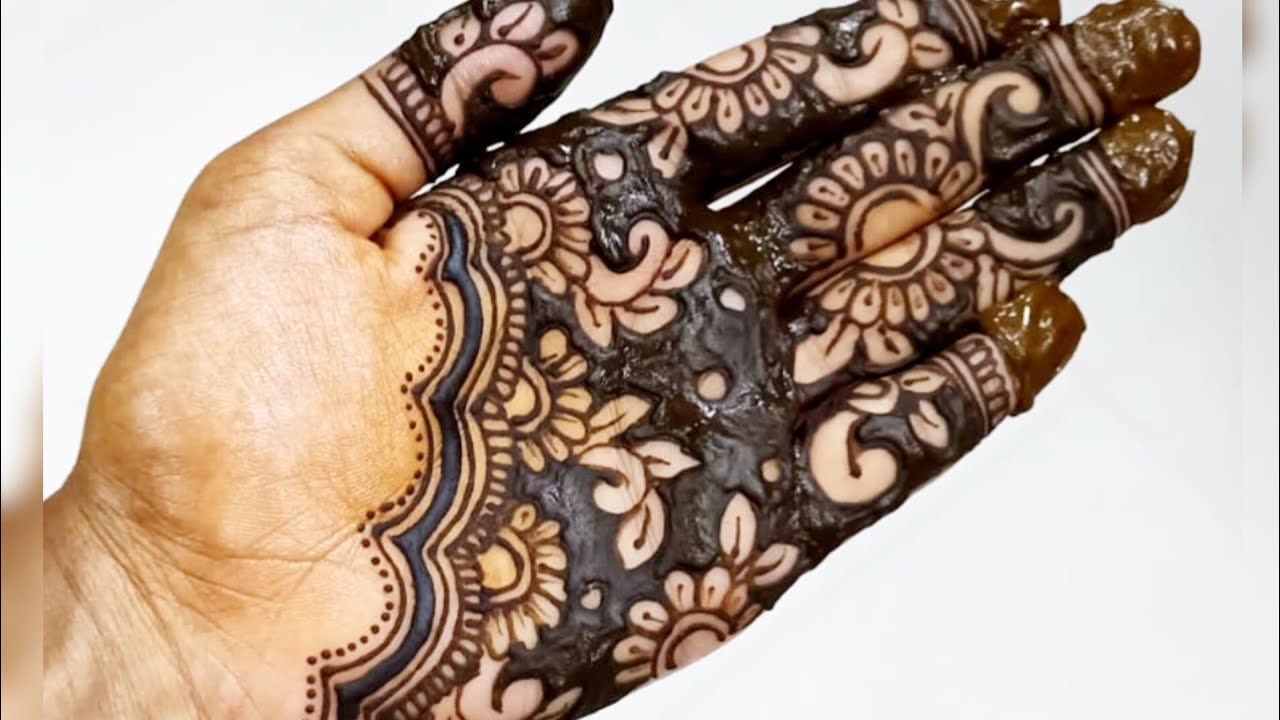 Latest Negative Spacing Palm Mehndi Design || Palm Henna Design ...