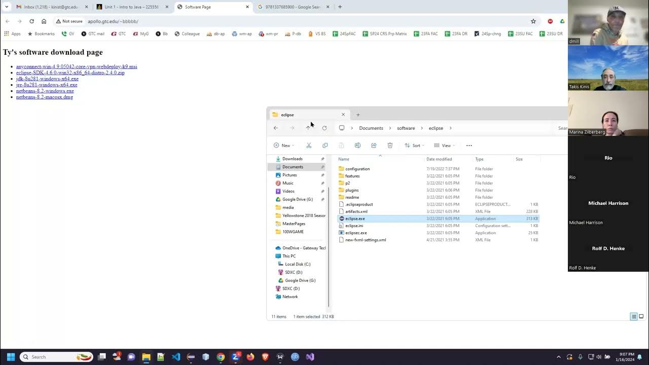 Java Programming 1 - Install JRE, JDK, Eclipse, Unit 1 intro, IDE choices, etc - Spring 2024 ...
