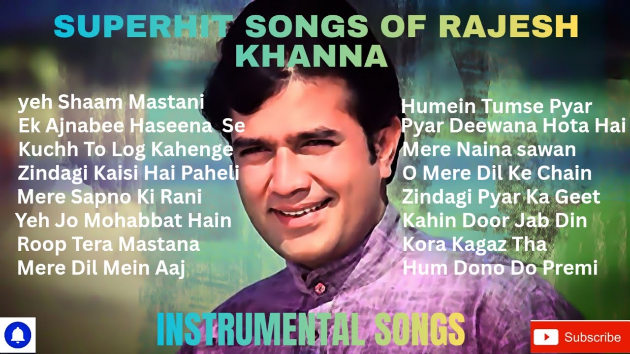 Superhit Non Stop Songs of Rajesh Khanna #romantic #pianocover # ...