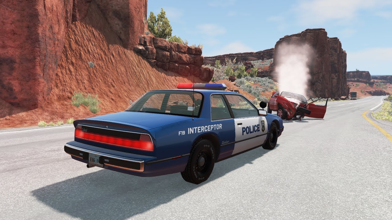 High Speed Police Chase - BeamNG Drive - YouTube