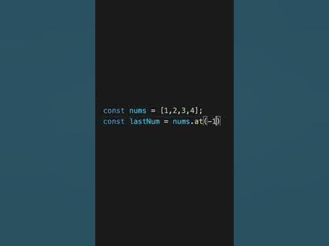 how to find the last element with an array #javascript #coding - YouTube