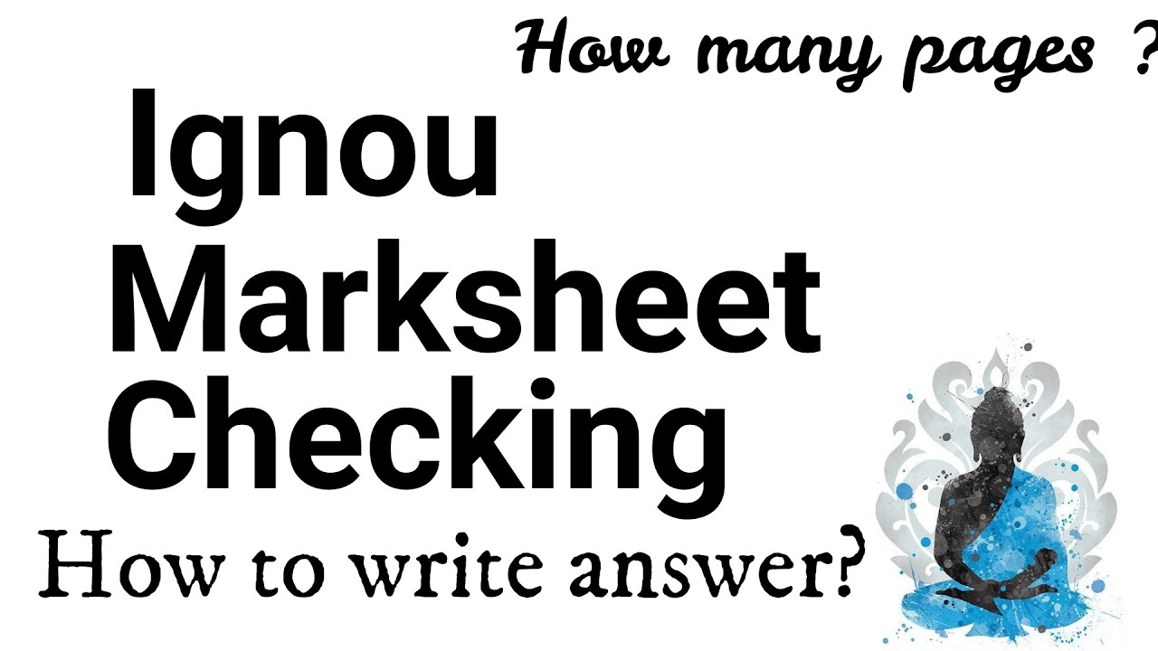 Ignou Marksheet // How Ignou Check Your Paper - YouTube