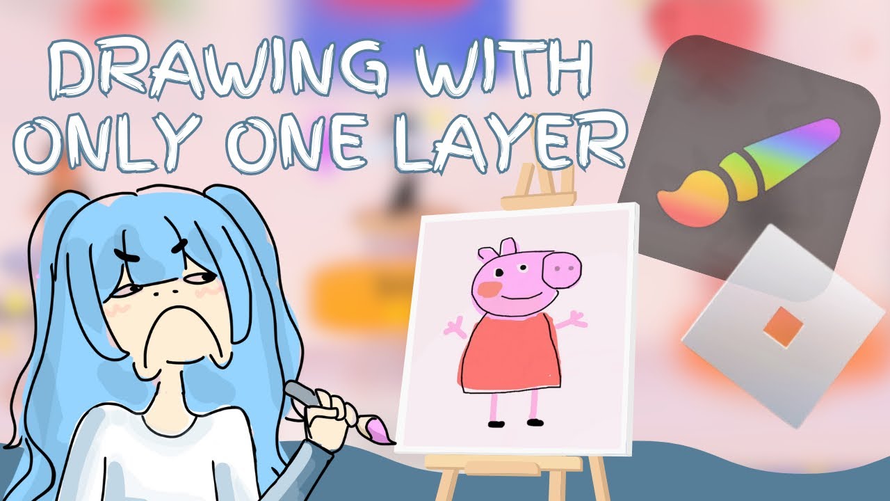 Drawing with only one layer || roblox speed draw - YouTube