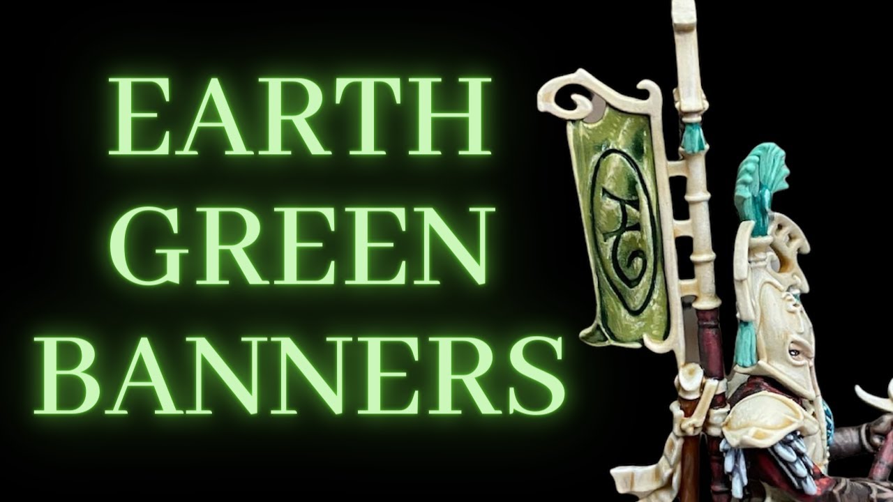 How to paint Earth Green banners - YouTube