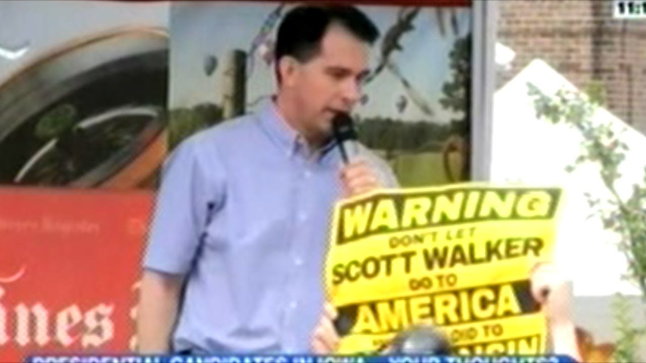 "I AM NOT INTIMIDATED BY YOU SIR!" Scott Walker Heckled At Iowa State ...