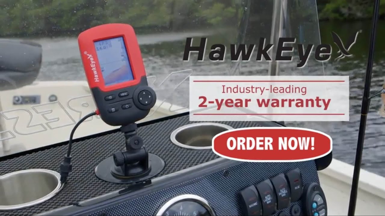 HawkEye Fishtrax 1C Fish Finder with HD Color Virtuview Display - YouTube