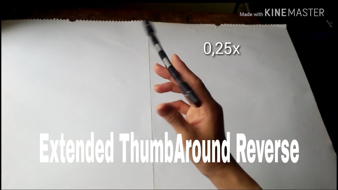 Pen Spinning/Extended ThumbAround Reverse quay bút(back qua ngón cái) - YouTube