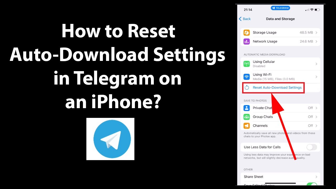 How to Reset Auto-Download Settings in Telegram on an iPhone? - YouTube