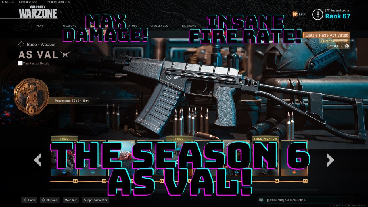 The Best AS Val Build In Season 6 Of Warzone - YouTube