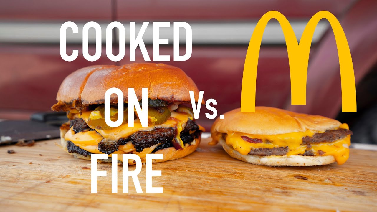 FIRE vs. FAST FOOD - DOUBLE CHEESEBURGER - YouTube