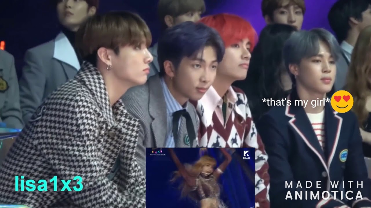 [TAELICE] BTS Taehyung reaction to BLACKPINK Lisa MMA 2018 - YouTube