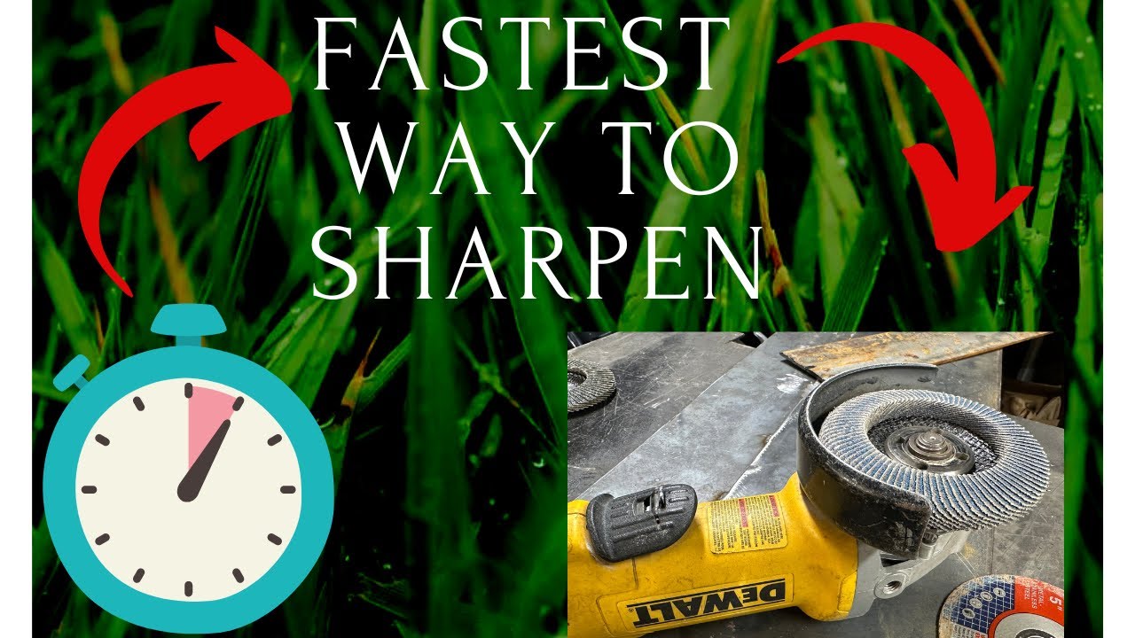 DIY lawnmower blade sharpening - YouTube