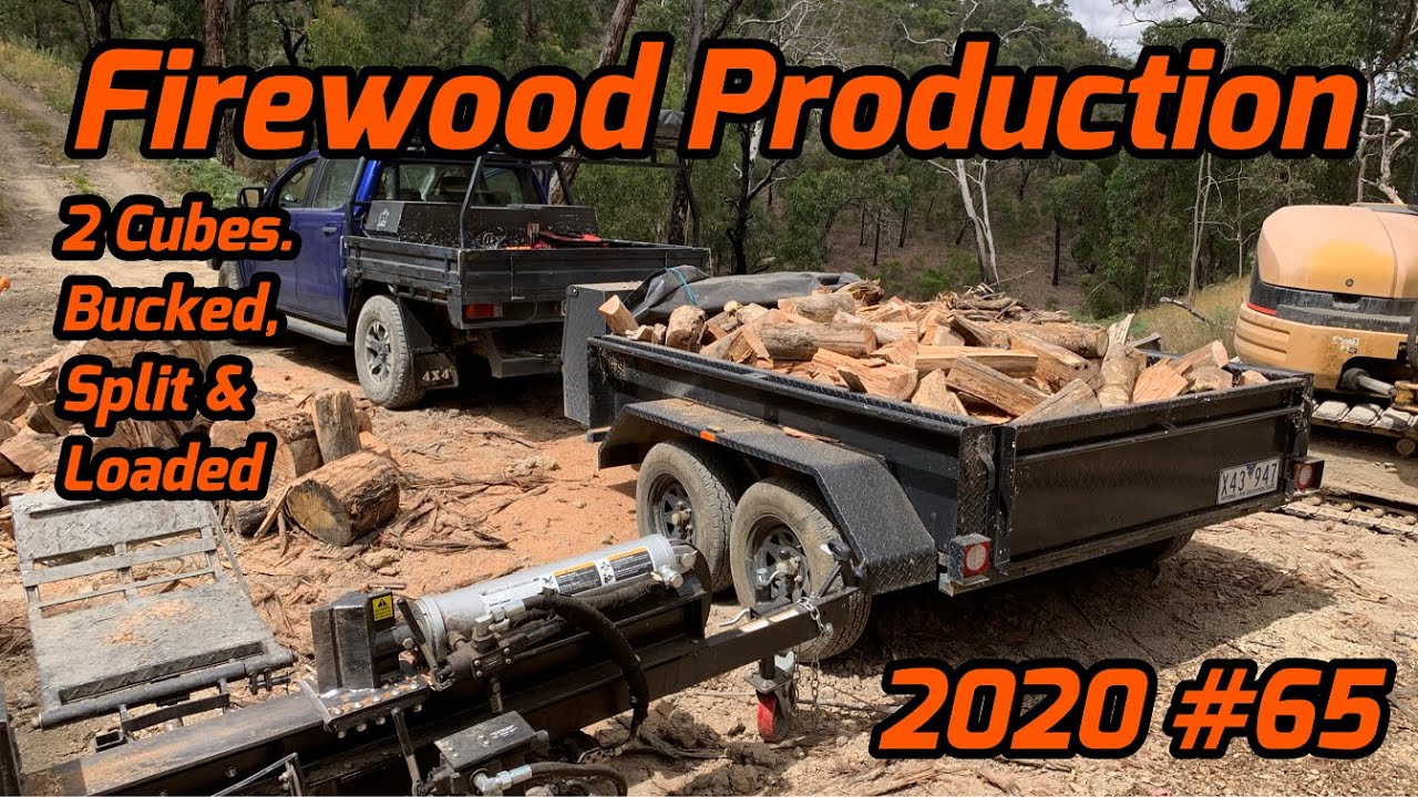 Firewood Production - Bucking, Splitting n Loading - 2020 #65 - YouTube