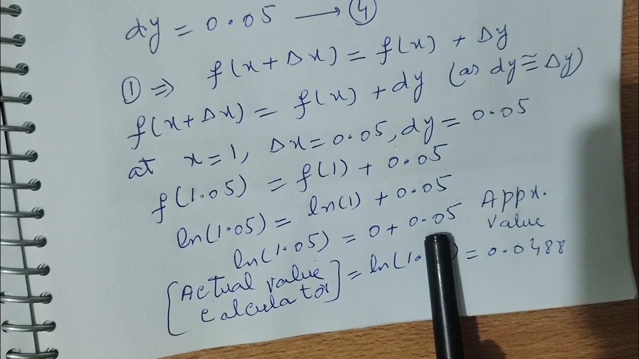 example 4 Linear approximation Differential - YouTube