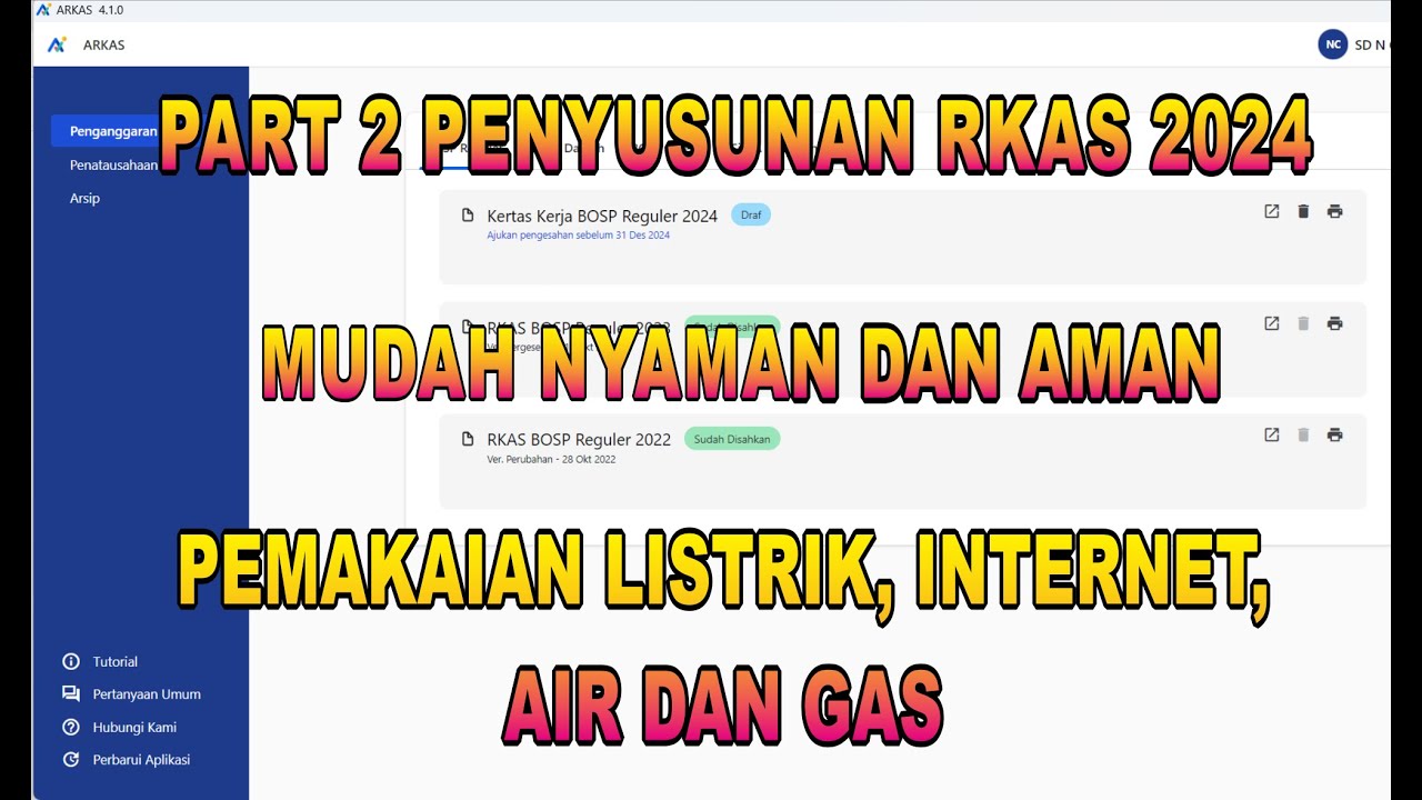 PART 2 Penyusunan RKAS 2024 I Internet listrik Air dan Gas - YouTube