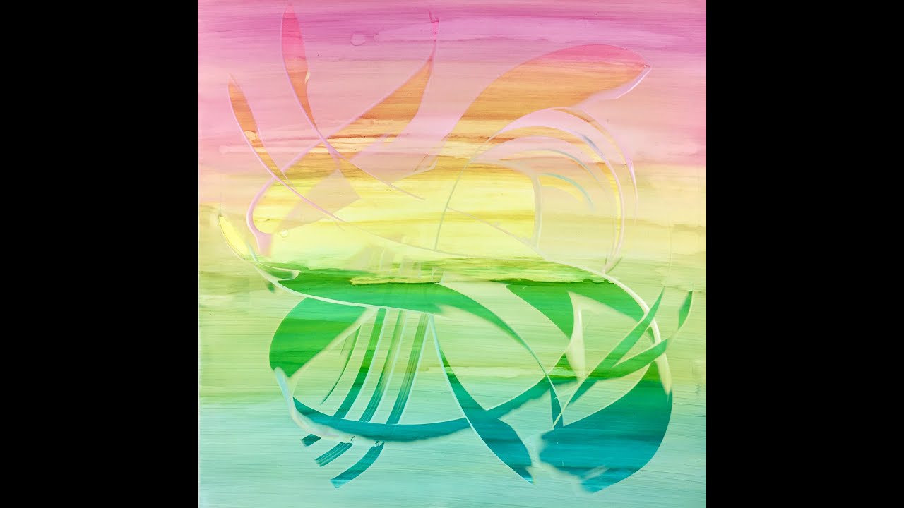 Sound of Music «Scratch Art Technique» abstract painting Demonstration ...