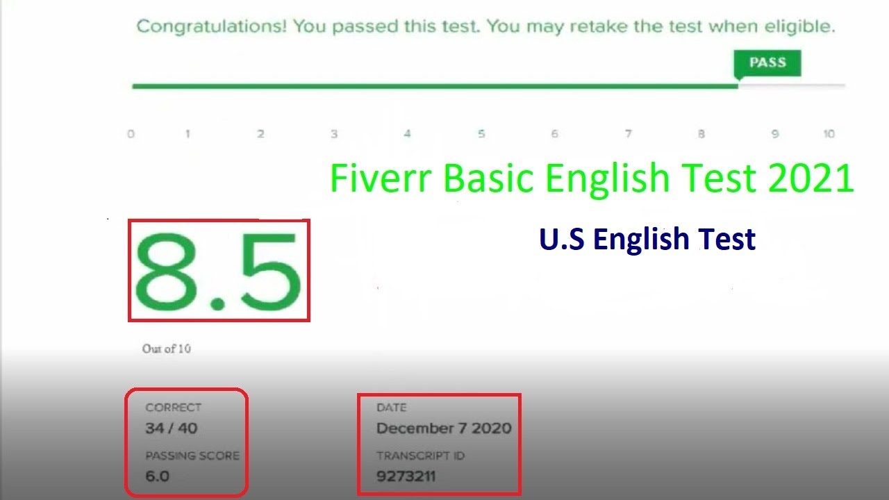 Fiverr English test question & answers 2021। U.S English test । How to ...