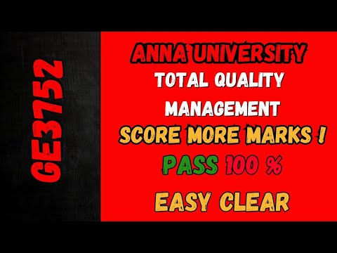 Total Quality Management important questions GE3752 💯Pass | ScoreMore ...