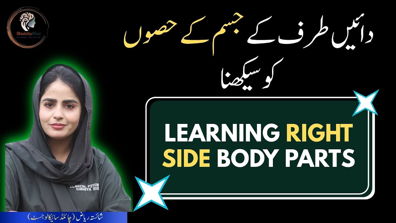 Learning Right Side Body Parts l Shaista Riaz l Aba Therapist l Child ...