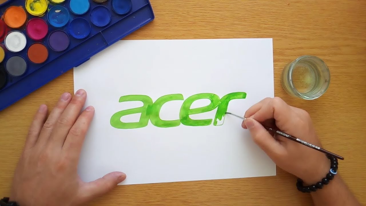How to draw acer logo - YouTube