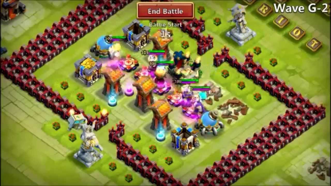 Castle Clash - New Base Design + HBM G + Smurfs - YouTube