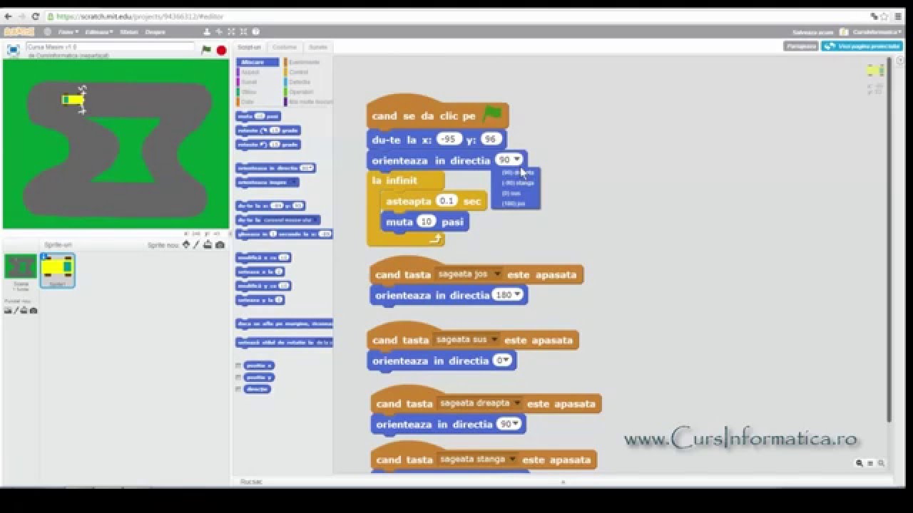Scratch Romana - Cursa Masini - Lectia #6 - Initializare - YouTube