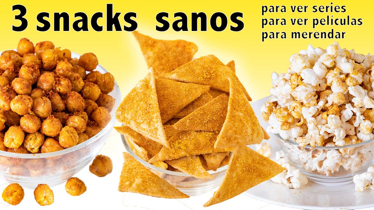 3 SNACKS CRUJIENTES » sanos, fáciles y realfood - YouTube