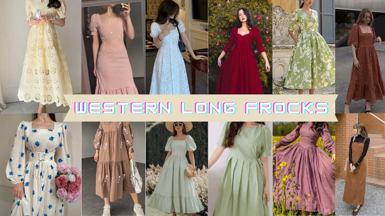 Western Long Frock Designs 2025 | Long Frock Designs |Frock Designs For ...