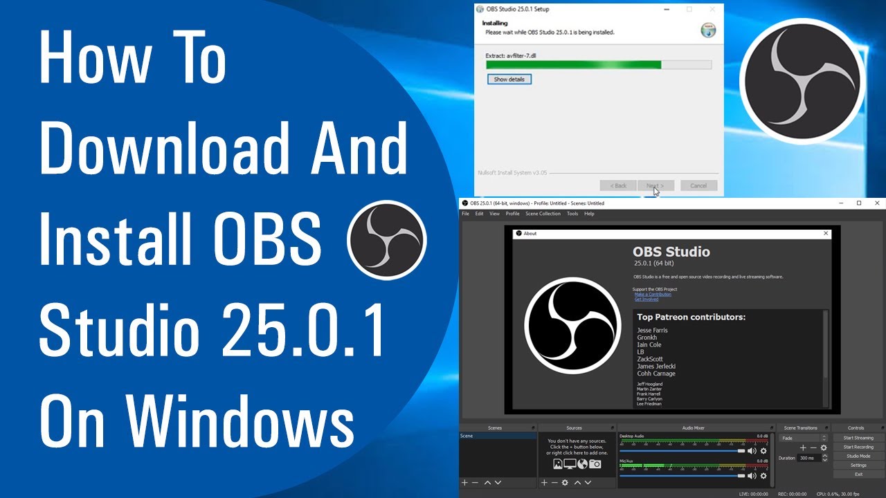 How To Download And Install OBS Studio 25.0.1 On Windows - YouTube