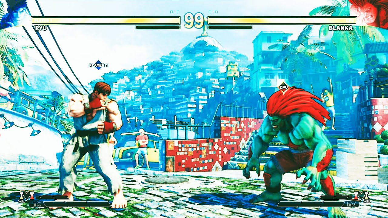 Ryu vs Classic Blanka (Hardest) Street Fighter V. - YouTube