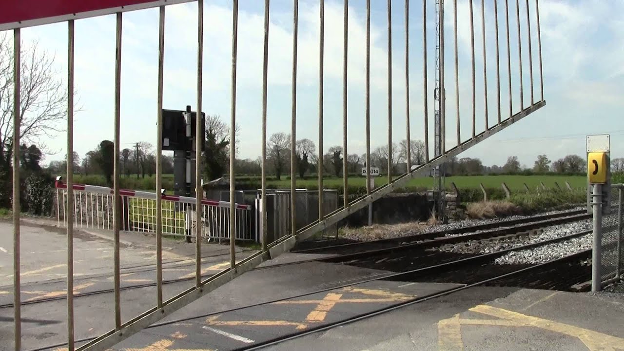 Blakestown Level Crossing HD-Irish Rail Level Crossing gates closing ...