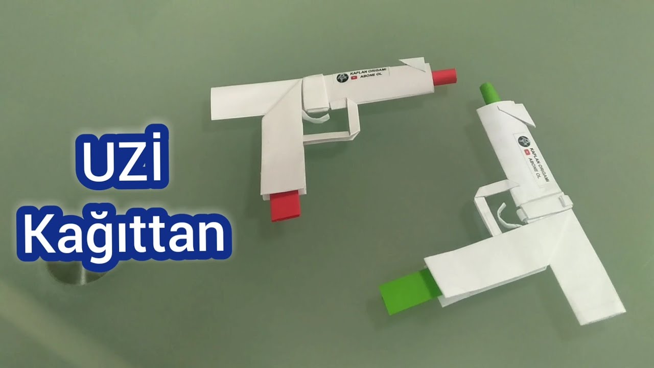 Origami How To Make a Paper UZİ Kağıttan UZİ Silah yapımı kolay #easy # ...